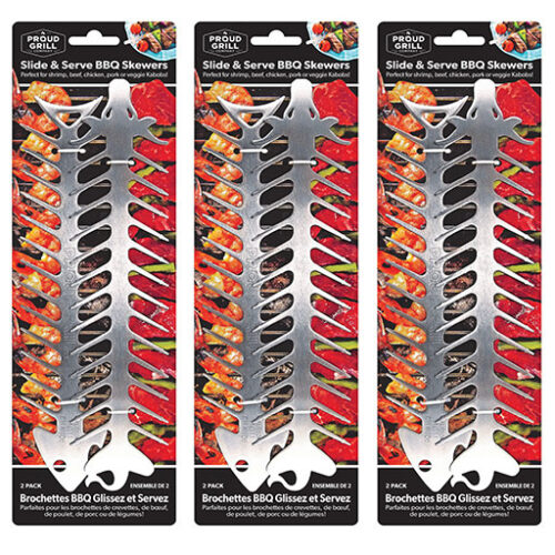 Slide & Serve BBQ Skewers (Set of 6 – Bundle) - Proud Grill Company